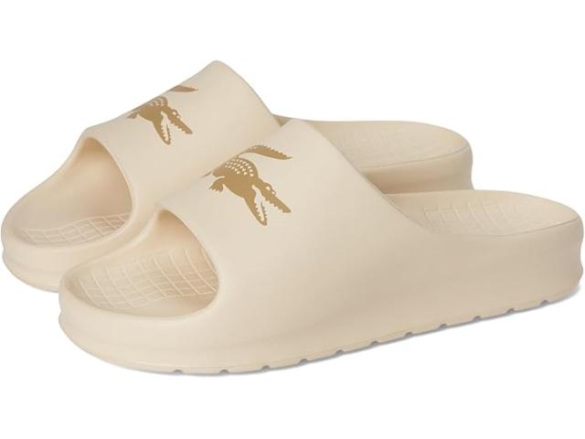 (取寄) ラコステ メンズ サーブ スライド 2.0 Lacoste men Serve Slide 2.0 Off-white/Tan Croc