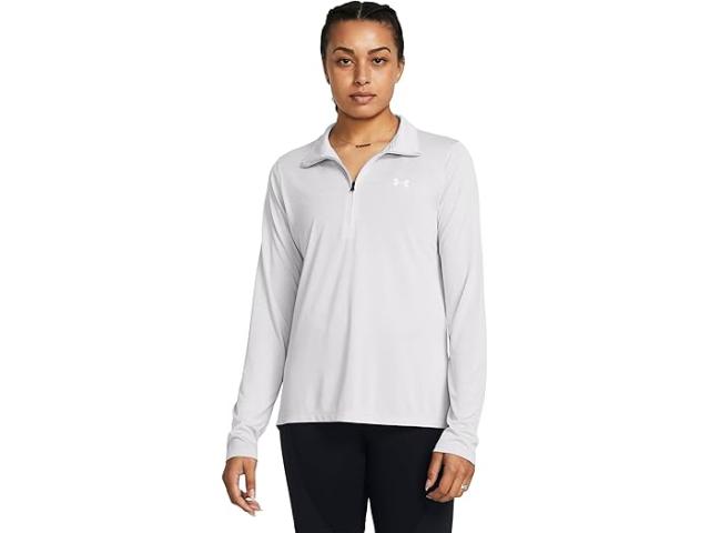 (取寄) アンダーアーマー レディース テック 1/4 ジップ ツイスト Under Armour women Under Armour Tech 1/4 Zip Twist Halo Gray/White