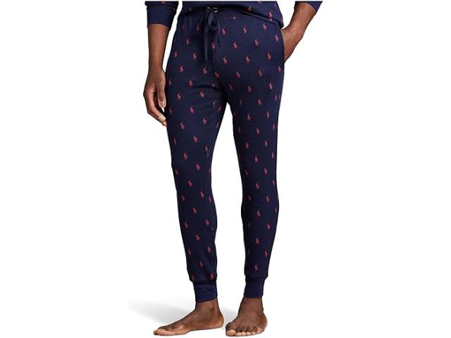 (取寄) ラルフローレン メンズ ワッフル プリンテッド ジョガーズ Polo Ralph Lauren men Waffle Printed Joggers Cruise Navy