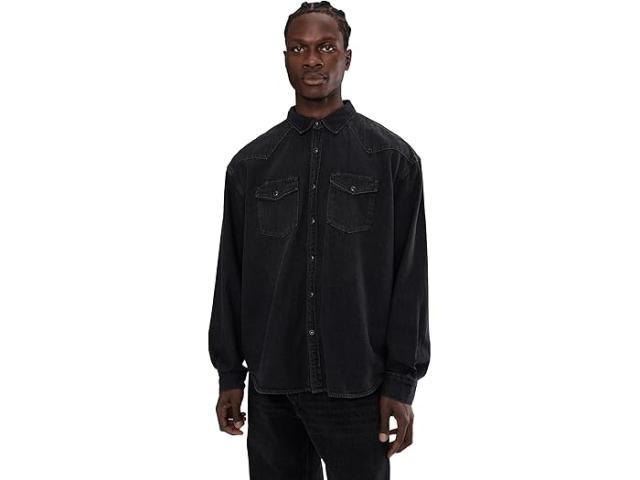 (取寄) オールセインツ メンズ フェントン シャツ AllSaints men Fenton Shirt Black