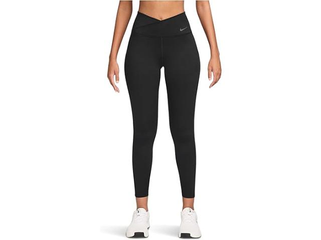 (取寄) ナイキ レディース ドライ-フィット ワン ハイウエスト 7/8 レギンス Nike women Dri-fit One High-waisted 7/8 Leggings Black/Dark Smoke Grey