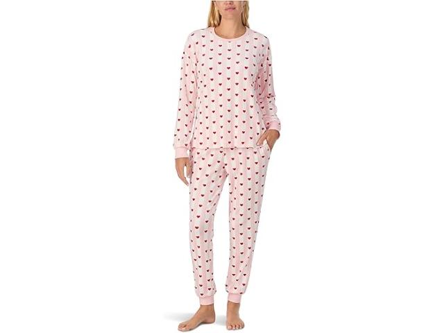 (取寄) ケイトスペード レディース ロング スリーブ ジョガー パジャマ セット Kate Spade New York women Long Sleeve Jogger Pajama Set Sweetheart Stripe