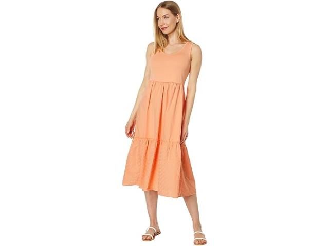 (取寄) トミーヒルフィガー レディース スリーブレス ミックス メディア ドレス   women Sleeveless Mix Media Dress Coral Reef