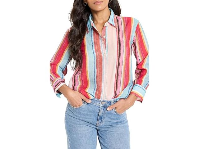 (取寄) ニックゾー レディース ピティート ホライゾン ブリーズ シャツ NIC+ZOE women Petite Horizon Breeze Shirt Pink Multi