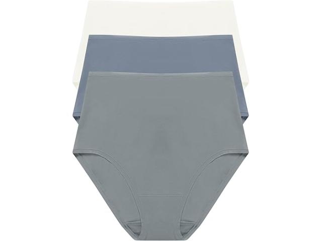 (取寄) ナトリ レディース ブリス ベア コットン ハイ ウェスト ブリーフ 3-パック Natori women Bliss Bare Cotton High Waist Brief 3-Pack Seaglass/Country Blue/Ivory