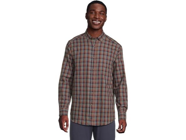 (取寄) ジョンストン&マーフィー メンズ ヘザード ウーブン シャツ Johnston & Murphy men Heathered Woven Shirt Gray