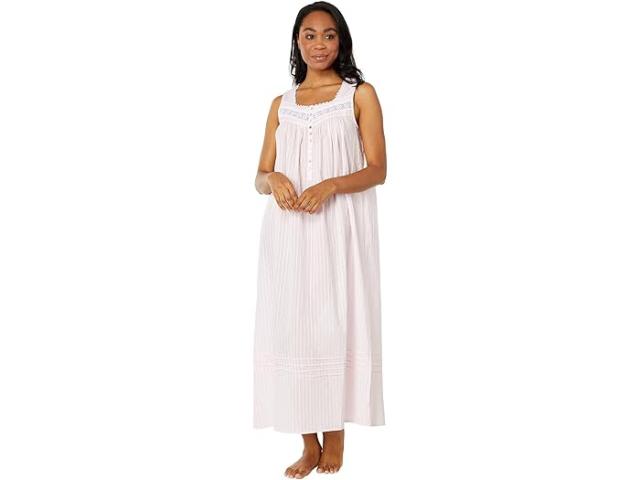 (取寄) アイリーン ウエスト レディース コットン ドビー ストライプ ウーブン スリーブレス バレエ ナイトガウン Eileen West women Cotton Dobby Stripe Woven Sleeveless Ballet Nightgown Blush