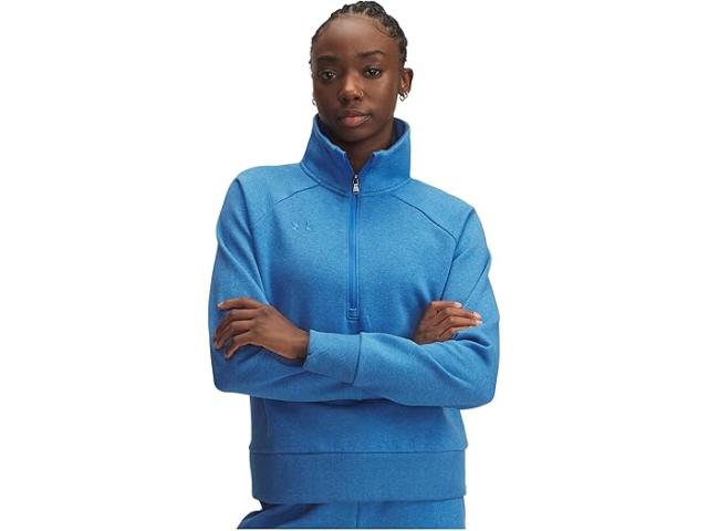 (取寄) アンダーアーマー レディース ライバル フリース 1/2 ジップ Under Armour women Rival Fleece 1/2 Zip Blue Atlantis Light Heather/Blue Atlantis