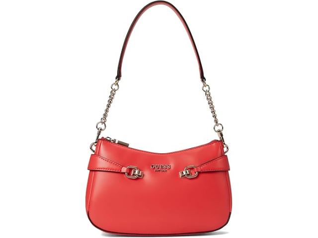 (取寄) ゲス レディース ローレライ トップ ジップ ショルダー バッグ GUESS women Lorelei Top Zip Shoulder Bag Coral Red