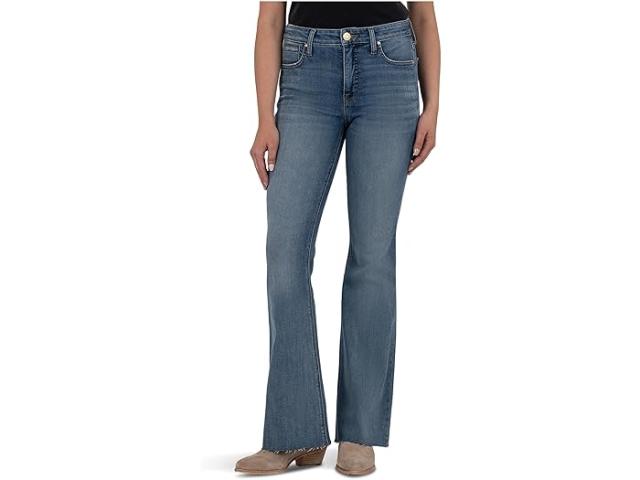 (取寄) カット フロム ザ クロス レディース ステラ ハイ ライズ ファブ AB フレア ウィズ ロー ヘム KUT from the Kloth women Stella High Rise Fab Ab Flare With Raw Hem Hardworking