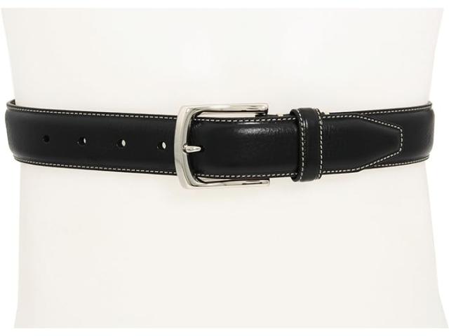 (取寄) ジョンストン&マーフィー メンズ トップステッチド ベルト Johnston & Murphy men Johnston & Murphy Topstitched Belt Black