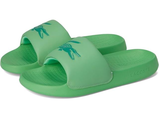 (取寄) ラコステ メンズ サーブ スライド 1.0 Lacoste men Serve Slide 1.0 Green/Dark Green Croc