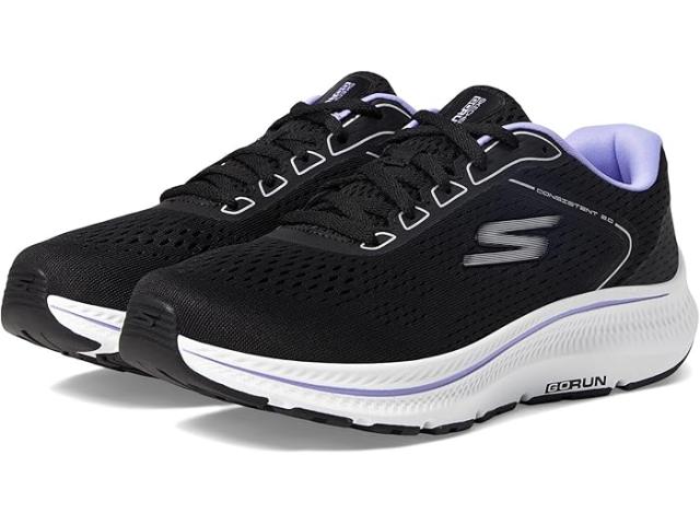 (取寄) スケッチャーズ レディース ゴー ラン コンシステント 2.0 マイル SKECHERS women Go Run Consistent 2.0 Mile Black/Lavender