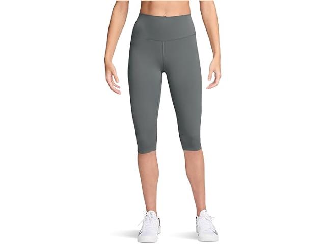 (取寄) ナイキ レディース ドライ-フィット ワン ハイウエスト カプリ レギンス Nike women Dri-fit One High-waisted Capri Leggings Smoke Grey/Heather