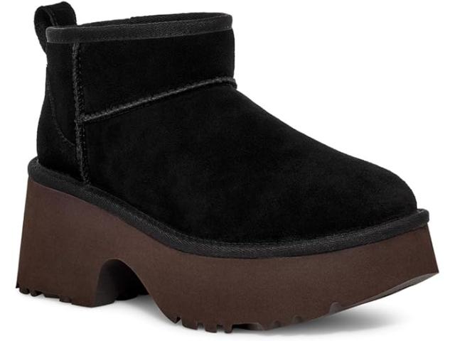 (取寄) アグ レディース クラシック ウルトラ ミニ ニュー ハイツ UGG women UGG Classic ultra Mini New Heights Black
