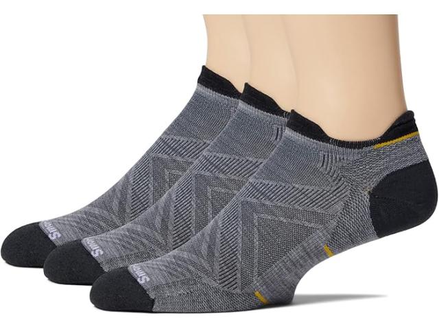 (取寄) スマートウール メンズ ラン ゼロ クッション ロー アンクル ソックス 3-パック Smartwool men Run Zero Cushion Low Ankle Socks 3-Pack Light Gray