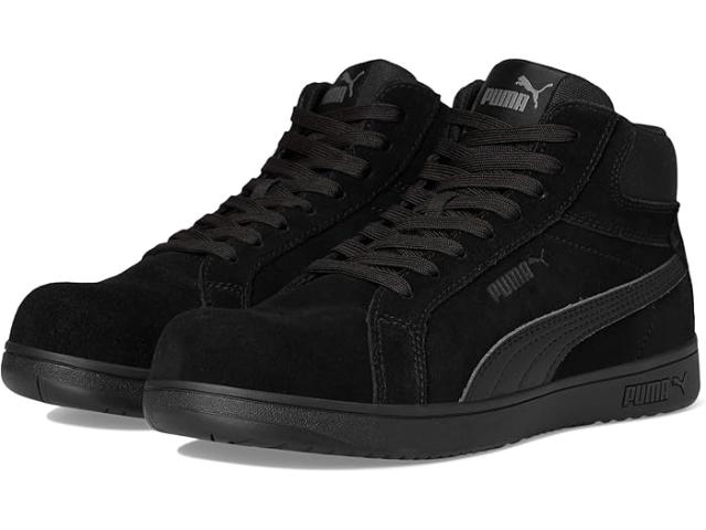 (取寄) プーマ セーフティー メンズ アイコニック スエード ミッド エー PUMA Safety men PUMA Safety Iconic Suede Mid EH Black/Black/Black