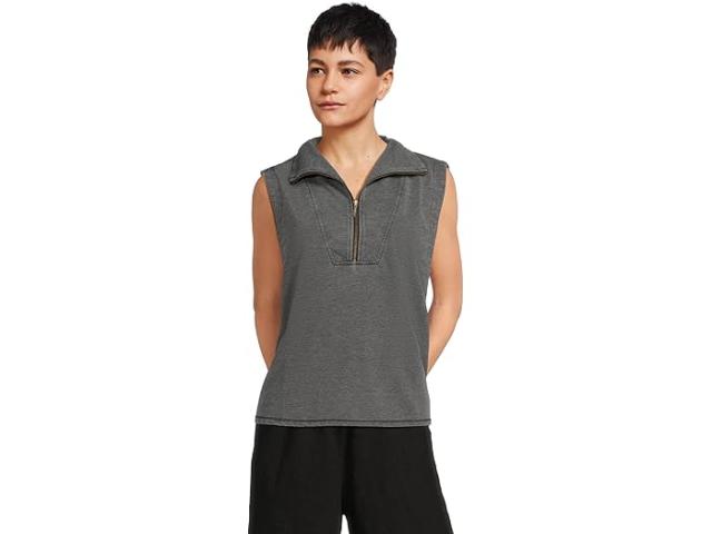 (取寄) モッドオードック レディース ハーフ ジップ スリーブレス スウェットシャツ Mod-o-doc women Half Zip Sleeveless Sweatshirt Black