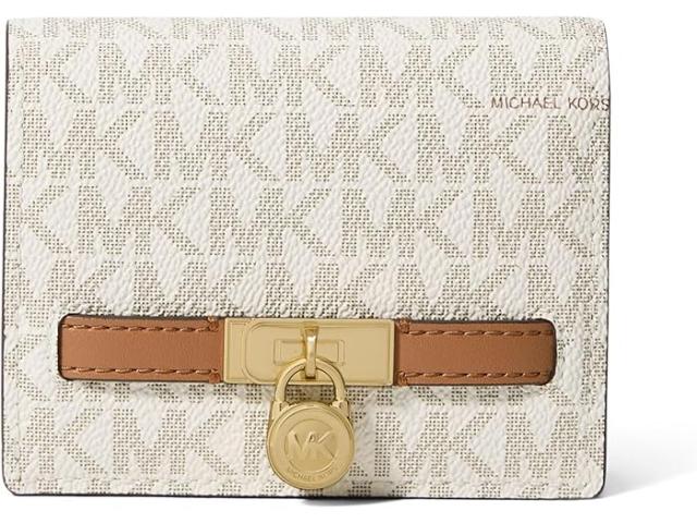 (取寄) マイケルコース レディース ハミルトン スモール コンパクト ウォレット MICHAEL Michael Kors women Hamilton Moderne Small Compact Wallet Vanilla/Acorn