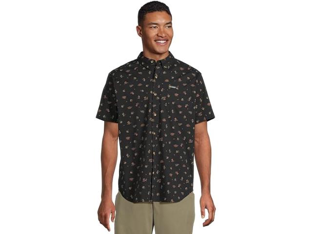 (取寄) コロンビア メンズ ラピッド リバーズ プリンテッド ショート スリーブ シャツ Columbia men Rapid s Printed Short Sleeve Shirt Black Deserted