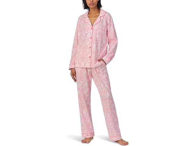 (取寄) ベッドヘッドパジャマズ レディース オーガニック コットン ロング スリーブ パジャマ セット Bedhead PJs women Organic Cotton Long Sleeve Pajama Set Parisian Toile
