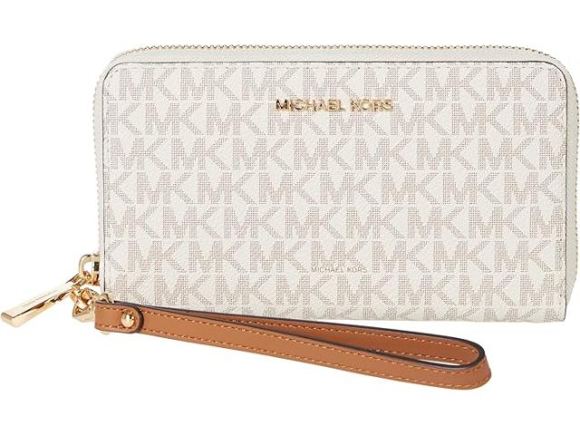 (取寄) マイケルコース レディース ジェット セット ラージ フラッツ マルチ ファンクション フォン ケース MICHAEL Michael Kors women Jet Set Large Flat Multi Function Phone Case Vanilla