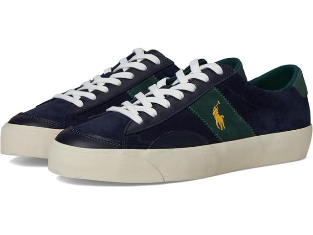 (取寄) ラルフローレン メンズ スエード トップ レース Polo Ralph Lauren men Polo Ralph Lauren Suede Leather-Sayer Sport-Sneakers-Low Top Lace Navy/Forest