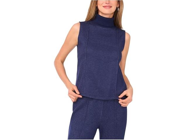 (取寄) ヴィンスカムート レディース スリーブレス リブド タートルネック タンク Vince Camuto women Sleeveless Ribbed Turtleneck Tank Dusk