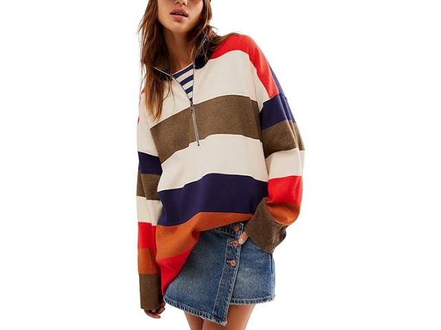 (取寄) フリーピープル レディース コースタル ストライプ プルオーバー Free People women Coastal Stripe Pullover Set Sail Combo