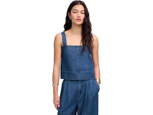(取寄) メイドウェル レディース クロップ スイング トップ イン ウォッシュ Madewell women Crop Swing Top In Mcnair Wash Mcnair Wash