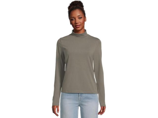 (取寄) パクト レディース ラグゼ ストレッチ ジャージ スリム タートルネック PACT women Luxe Stretch Jersey Slim Turtleneck Castor Grey