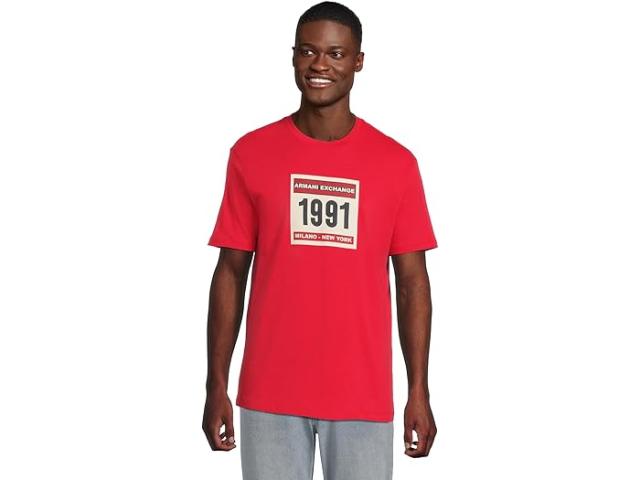 (取寄) アルマーニエクスチェンジ メンズ 1991 グラフィック T-シャツ Armani Exchange men 1991 Graphic T-shirt Haute Red