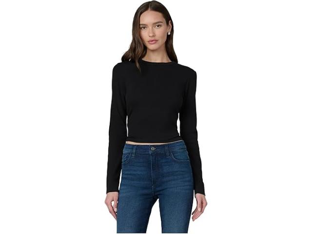 (取寄) ジョーズジーンズ レディース ザ ロング スリーブ ベイビー ティー Joe's Jeans women The Long Sleeve Baby Tee Black