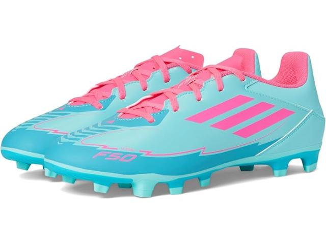 (取寄) アディダス クラブ メッシ ファーム グランド サッカー クリーツ adidas F50 Club Messi Firm Ground/Multi Ground Soccer Cleats Flash Aqua/Lucid Pink/Lucid Cyan