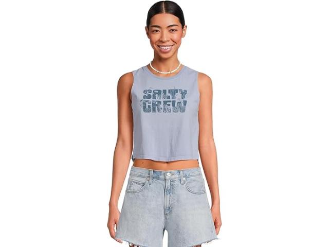 (取寄) ソルティ クルー レディース シー ライフ クロップド タンク Salty Crew women Sea Life Cropped Tank Violet Blue