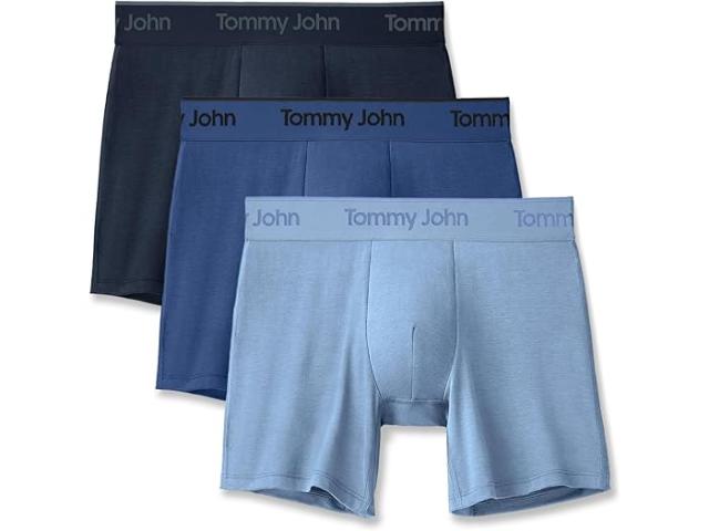 (取寄) トミー ジョン メンズ 3-パック セカンド スキン モーダル ボクサー ブリーフ  John men  John 3-Pack Second Skin Modal Boxer Brief Dress Blues/Blue Quartz/ Dutch Canal