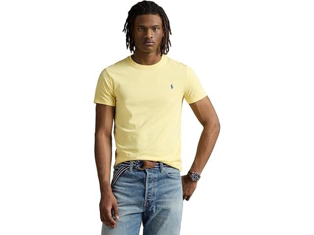 (取寄) ラルフローレン メンズ クラシック フィット ジャージ クルーネック T-シャツ Polo Ralph Lauren men Classic Fit Jersey Crewneck T-Shirt Wicket Yellow