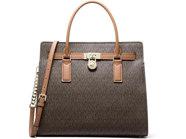 (取寄) マイケルコース レディース ハミルトン ラージ サッチェル MICHAEL Michael Kors women Hamilton Moderne Large Satchel Brown/Acorn