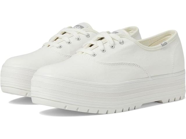 (取寄) ケッズ レディース ザ プラットフォーム ラグ レース アップ Keds women Keds The Platform Lug Lace Up Off-White Canvas