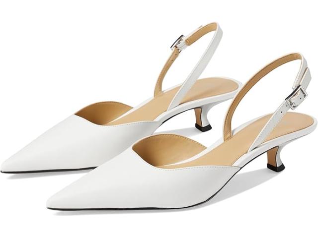 (取寄) マイケルコース レディース ルナ キトン スリング パンプス MICHAEL Michael Kors women Luna Kitten Sling Pumps Optic White