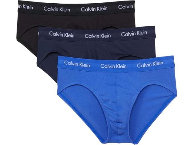 (取寄) カルバンクライン アンダーウェア メンズ コットン ストレッチ マルチパック ヒップ ブリーフ   Underwear men Cotton Stretch Multipack Hip Brief Black 1