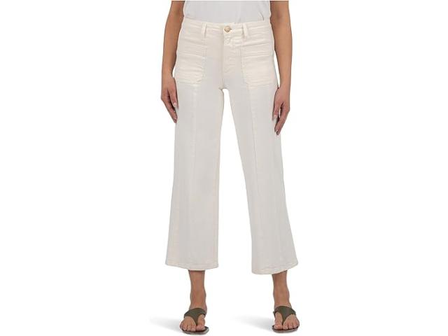 (取寄) カット フロム ザ クロス レディース シャーロット ハイ ライズ ワイド レッグ KUT from the Kloth women Charlotte High Rise Wide Leg Ecru