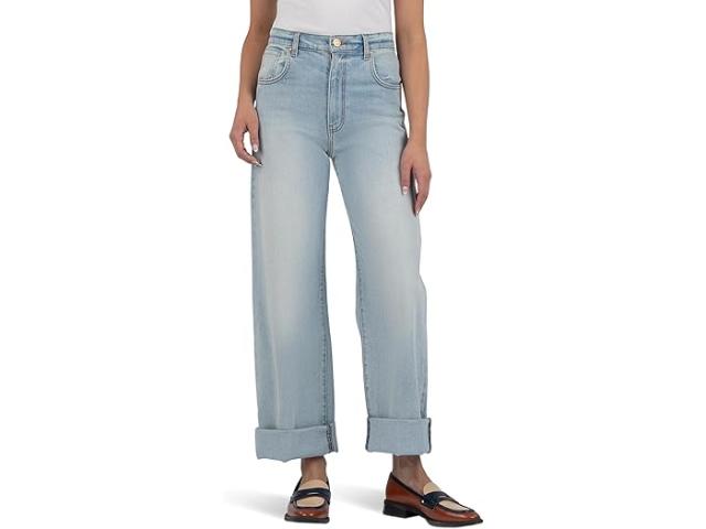 (取寄) カット フロム ザ クロス レディース グウェン ハイライズ ワイド レッグ ロール-アップ 5 ポケッツ KUT from the Kloth women Gwen High-Rise Wide Leg Roll-Up 5 Pockets Meaning