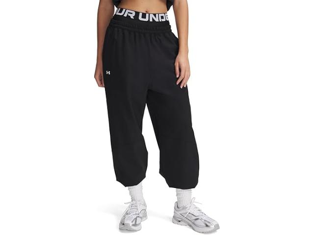 (取寄) アンダーアーマー レディース ライバル ウーブン ジム パンツ Under Armour women Rival Woven Gym Pants Black/White