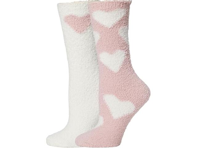 (取寄) ベアフットドリームス レディース コージシック ハート プリント ソック セット Barefoot Dreams women Cozychic Heart Print Sock Set Pink Peonie/Pearl