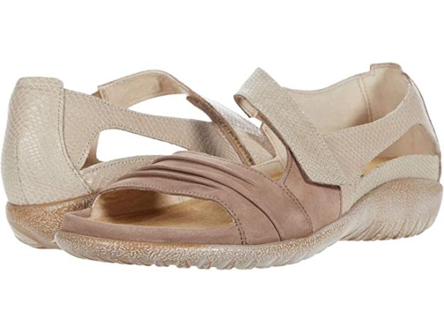 (取寄) ナオト レディース パパキ Naot women  Papaki Stone Nubuck/Beige Lizard Leather
