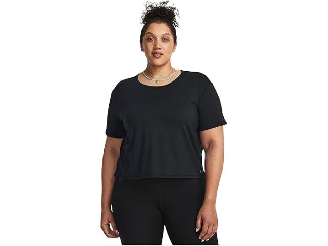 (取寄) アンダーアーマー レディース プラス サイズ モーション ショート スリーブ T シャツ Under Armour women Plus Size Motion Short Sleeve T Shirt Black/Jet Gray