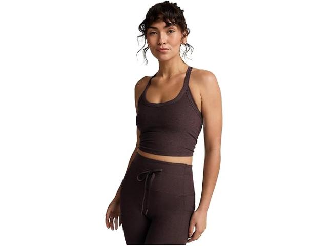 (取寄) ビヨンドヨガ レディース スペースダイ オン ザ アップ クロップド タンク Beyond Yoga women Spacedye On The Up Cropped Tank Dark Chocolate Heather