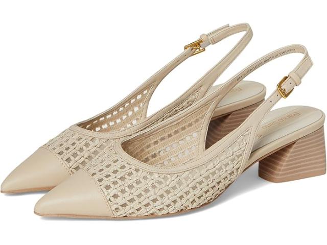 (取寄) フランコ サルト レディース スリングバック シューズ Franco Sarto women Racer9 Slingback Shoes Alabaster Faux Leather Weave