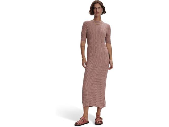 (取寄) バーリー レディース ファラ テクスチャー ニット ミディ ドレス Varley women Fara Textured Knit Midi Dress Woodrose